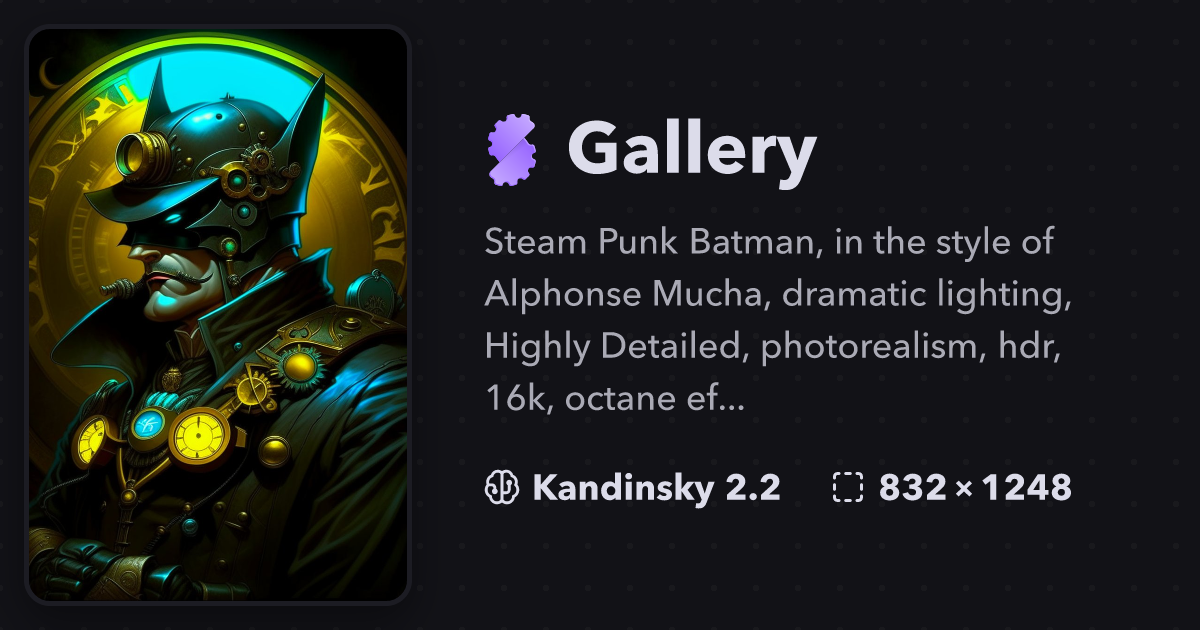 "Steam Punk Batman, in the style of Al..." | Gallery | Stablecog