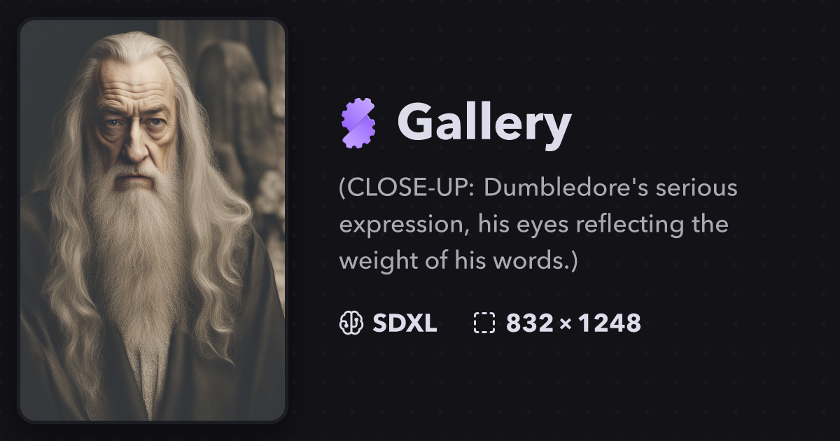"(CLOSE-UP: Dumbledore's serious expre..." | Gallery | Stablecog