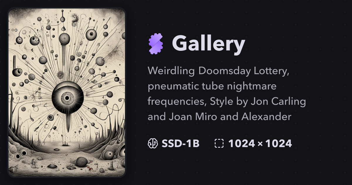 "Weirdling Doomsday Lottery, pneumatic..." | Gallery | Stablecog