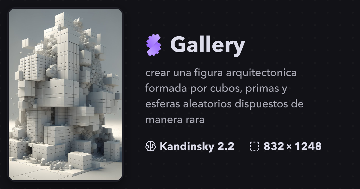 "crear una figura arquitectonica forma..." | Gallery | Stablecog