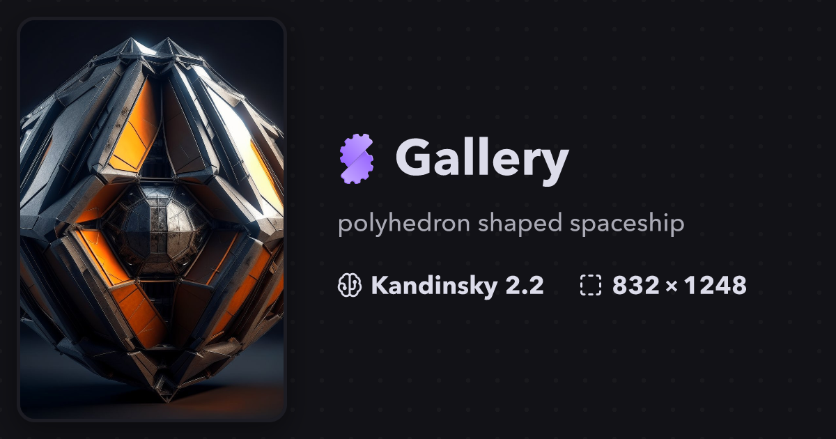 "polyhedron shaped spaceship" | Gallery | Stablecog