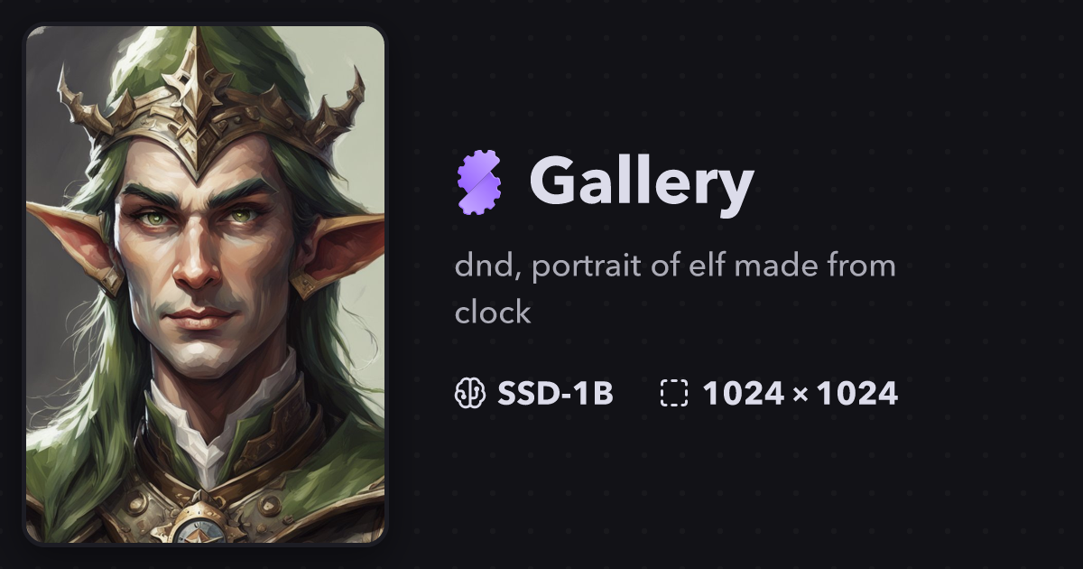 "dnd, portrait of elf made from clock" | Gallery | Stablecog