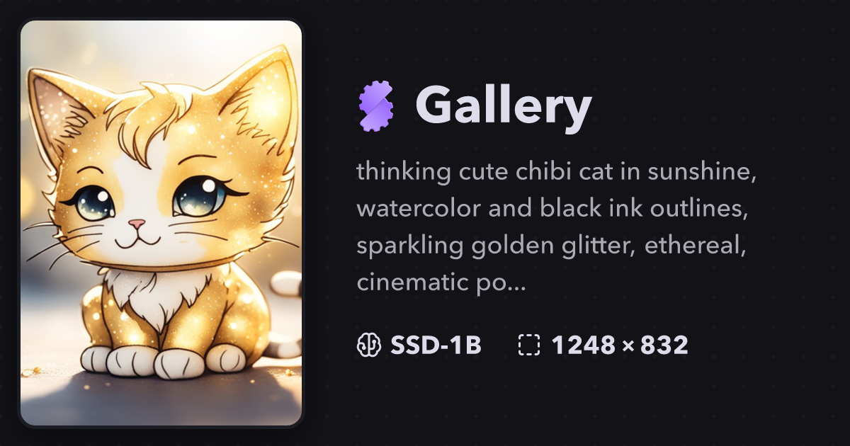"thinking cute chibi cat in sunshine, ..." | Gallery | Stablecog