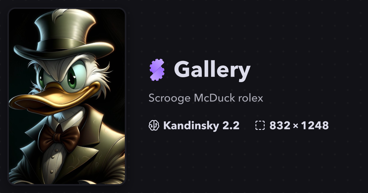 "Scrooge McDuck rolex" | Gallery | Stablecog