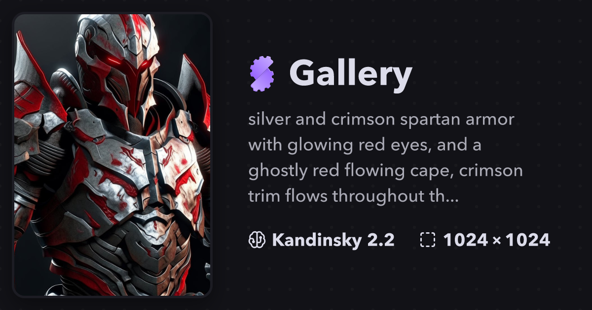 "silver and crimson spartan armor with..." | Gallery | Stablecog