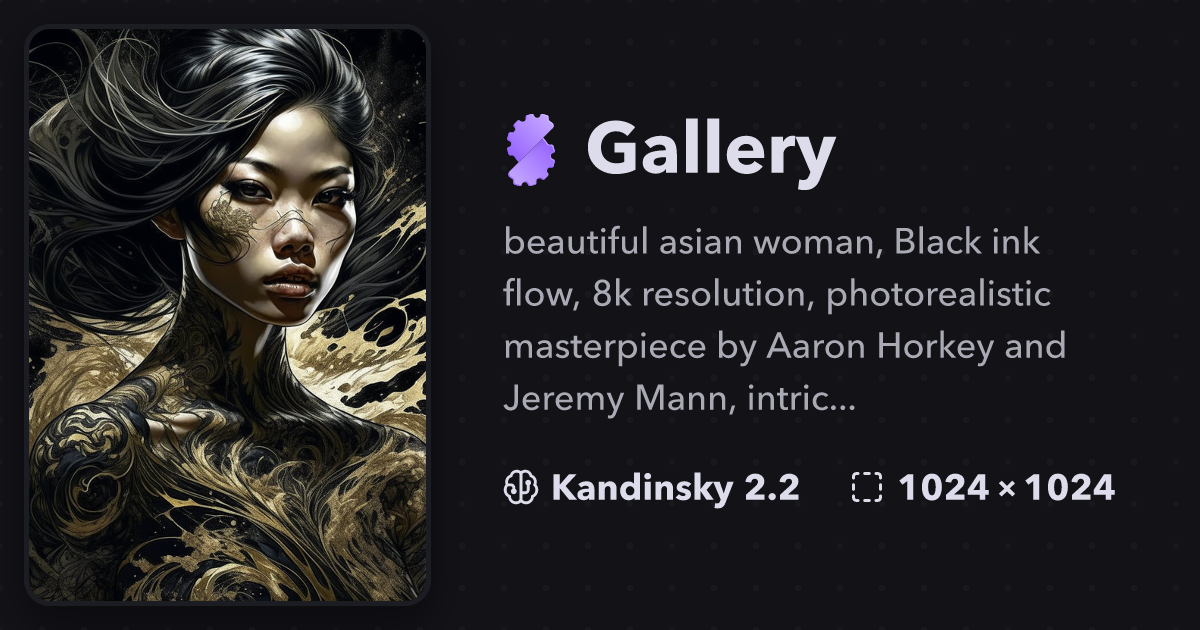 "beautiful asian woman, Black ink flow..." | Gallery | Stablecog