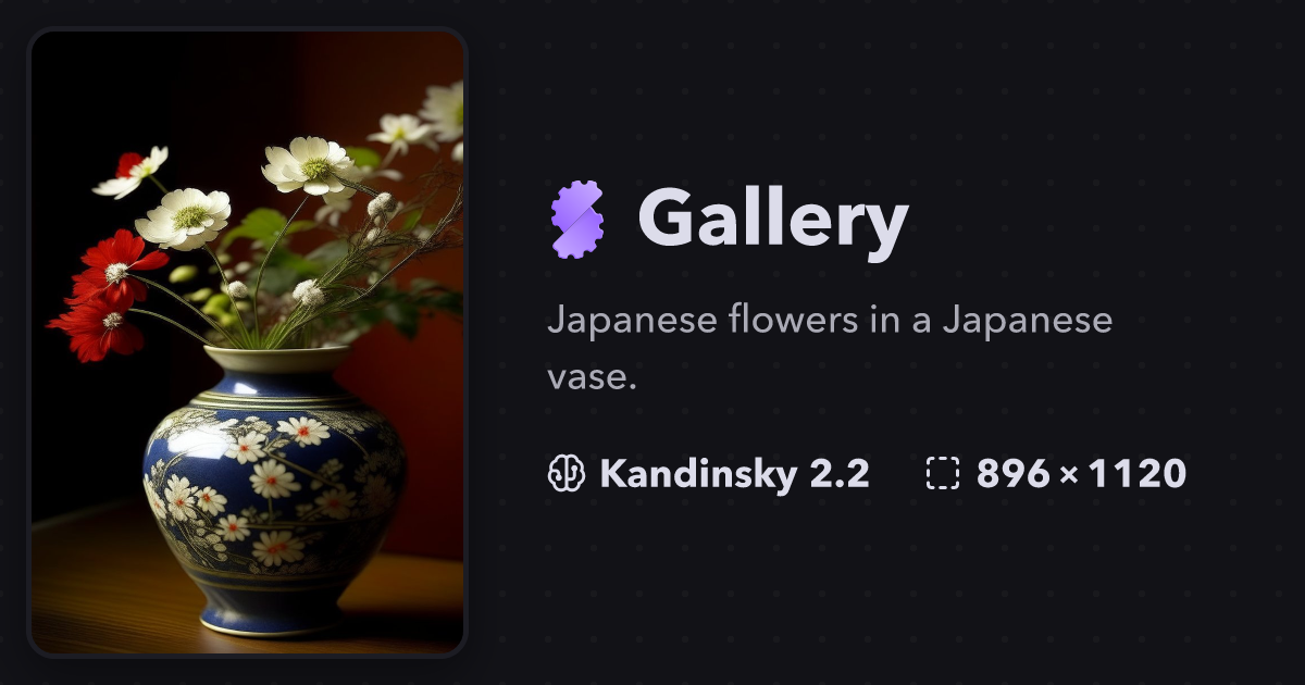 "Japanese flowers in a Japanese vase." | Gallery | Stablecog