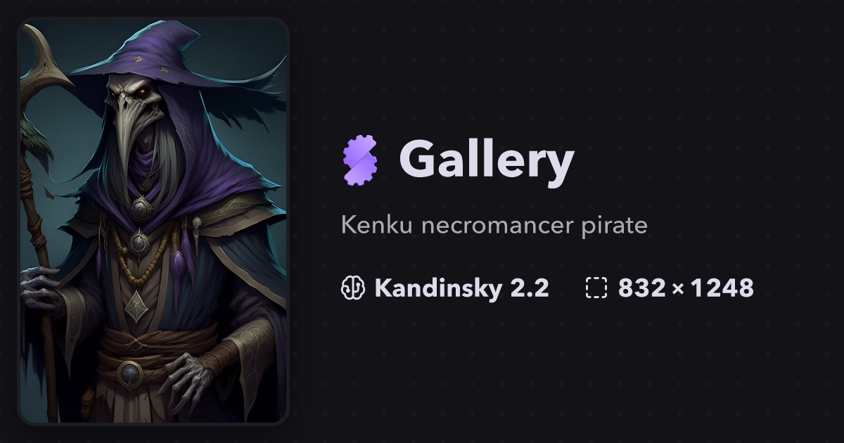 "Kenku necromancer pirate" | Gallery | Stablecog