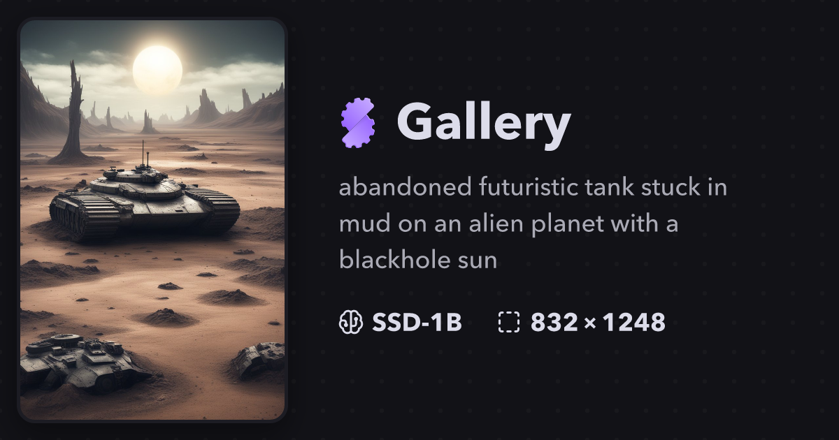 "abandoned futuristic tank stuck in mud o..." | Gallery | Stablecog
