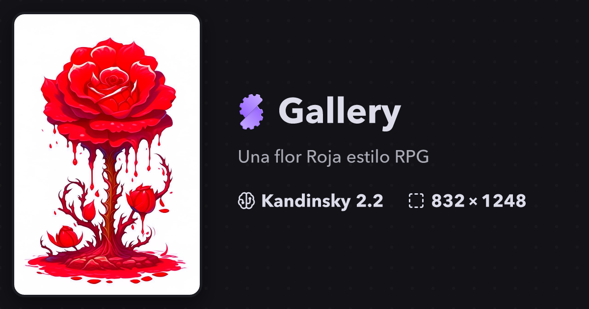"Una flor Roja estilo RPG" | Gallery | Stablecog