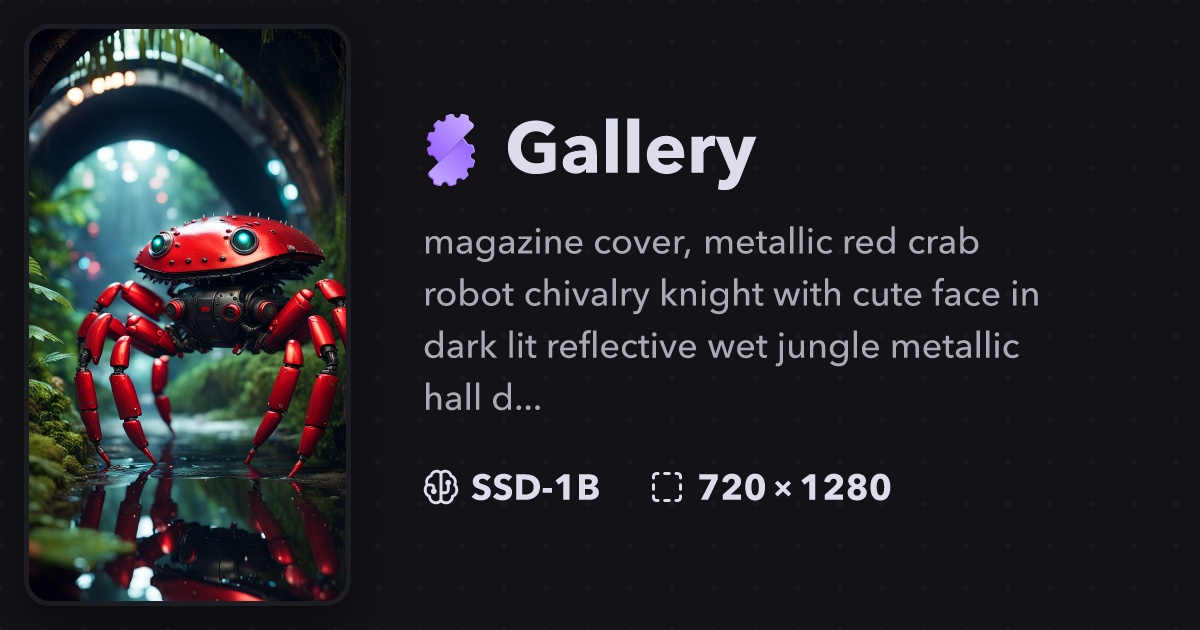 "magazine cover, metallic red crab rob..." | Gallery | Stablecog