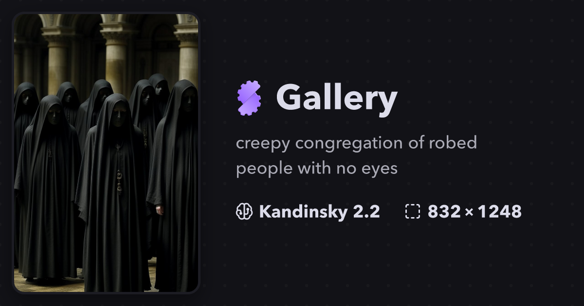 "creepy congregation of robed people w..." | Gallery | Stablecog