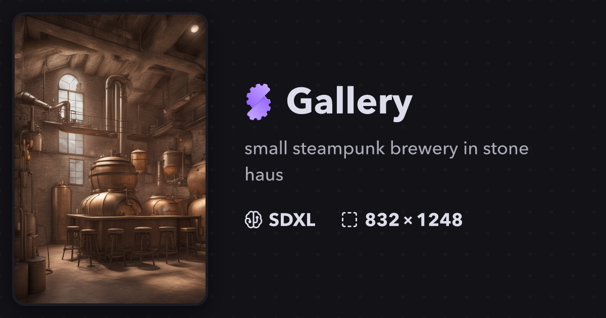 "small steampunk brewery in stone haus" | Gallery | Stablecog