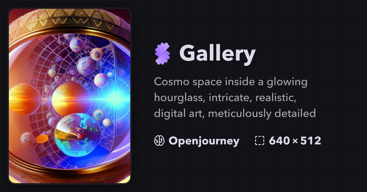 "Cosmo space inside a glowing hourglas..." | Gallery | Stablecog