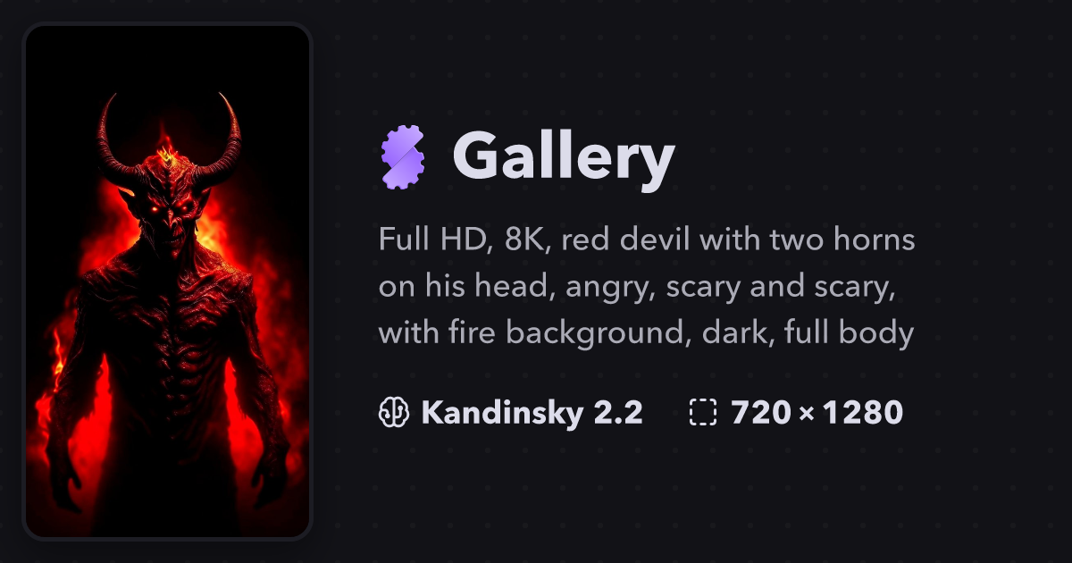 "Full HD, 8K, red devil with two horns..." | Gallery | Stablecog