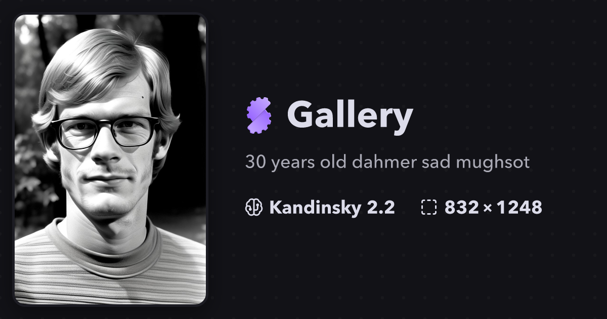 30 years old dahmer sad mughsot | Gallery