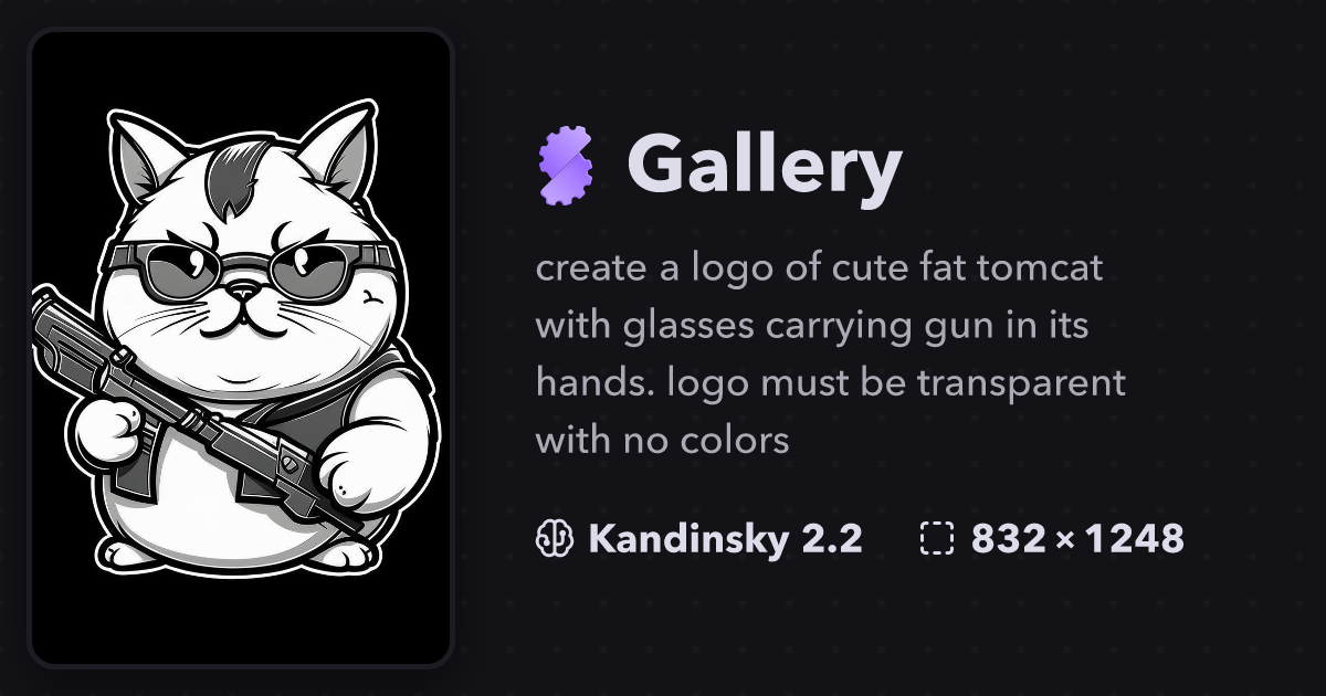 "create a logo of cute fat tomcat with..." | Gallery | Stablecog