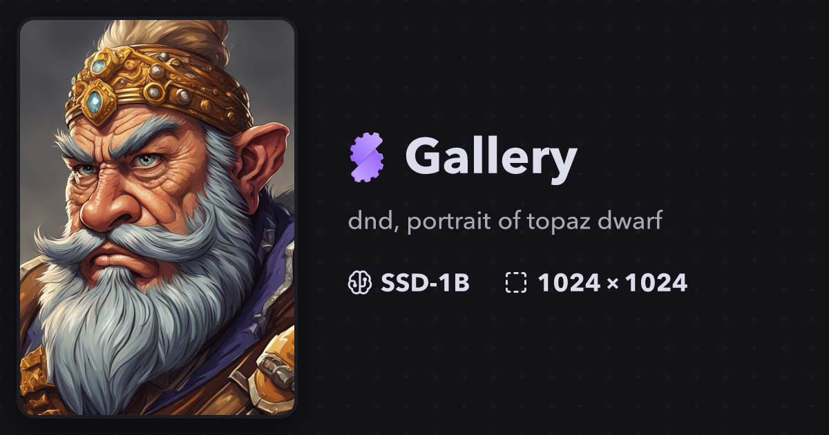 "dnd, portrait of topaz dwarf" | Gallery | Stablecog