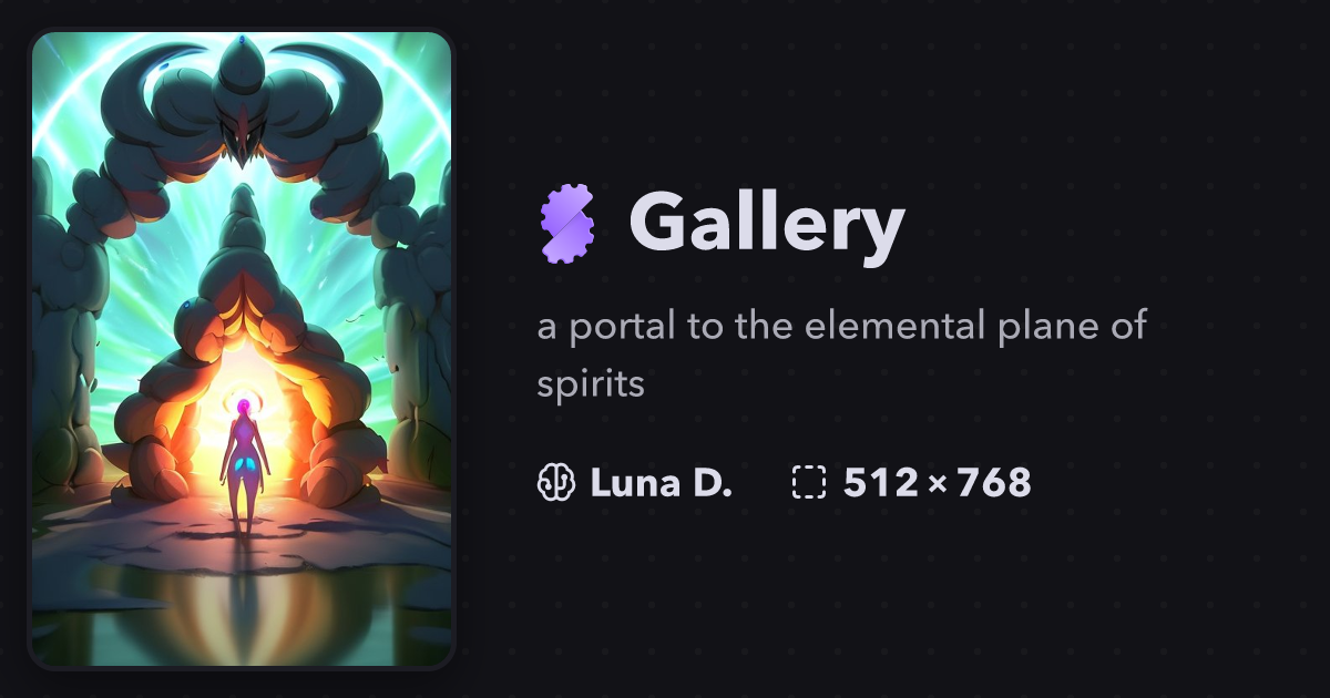 "a portal to the elemental plane of sp..." | Gallery | Stablecog