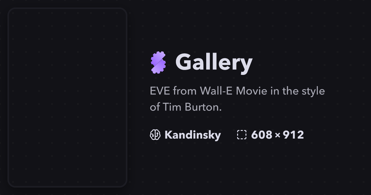 "EVE from Wall-E Movie in the style of..." | Gallery | Stablecog