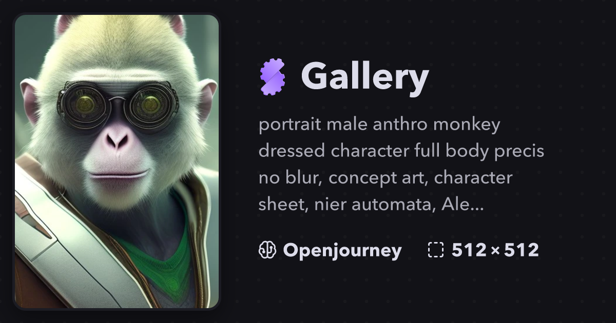 "portrait male anthro monkey dressed c..." | Gallery | Stablecog