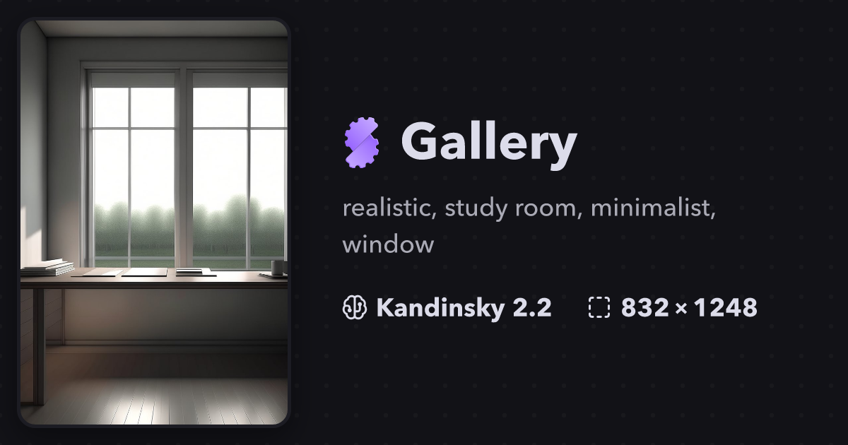 "realistic, study room, minimalist, windo..." | Gallery | Stablecog