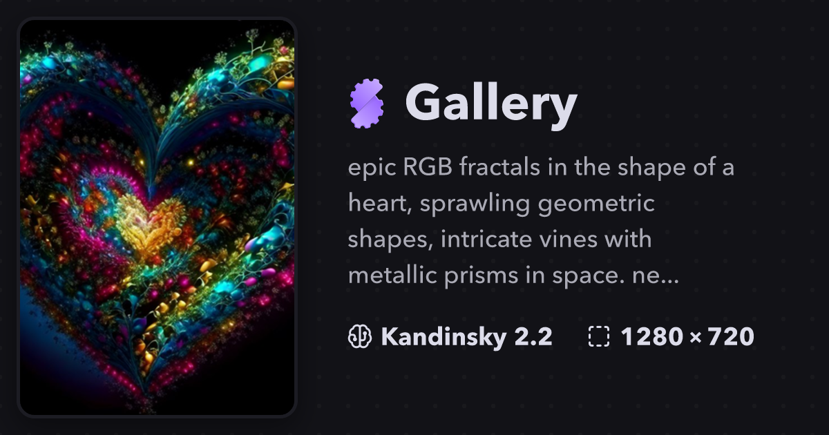 "epic RGB fractals in the shape of a h..." | Gallery | Stablecog