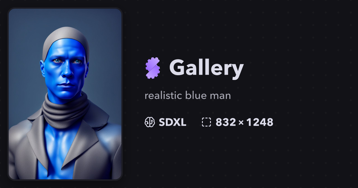 "realistic blue man" | Gallery | Stablecog