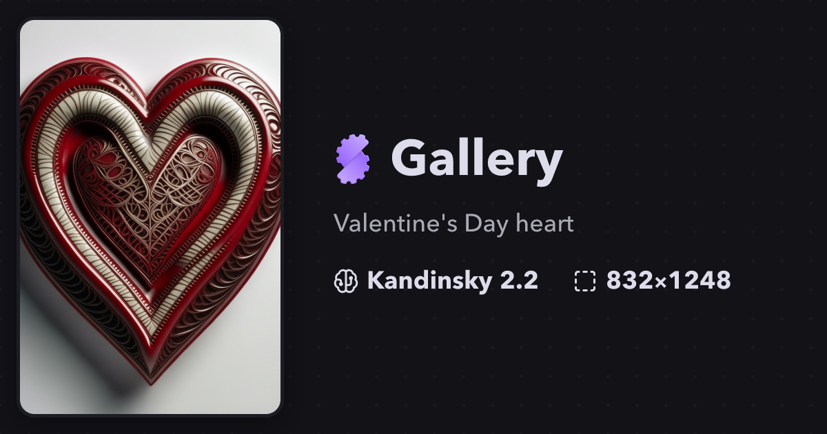 "Valentine's Day heart" | Gallery | Stablecog