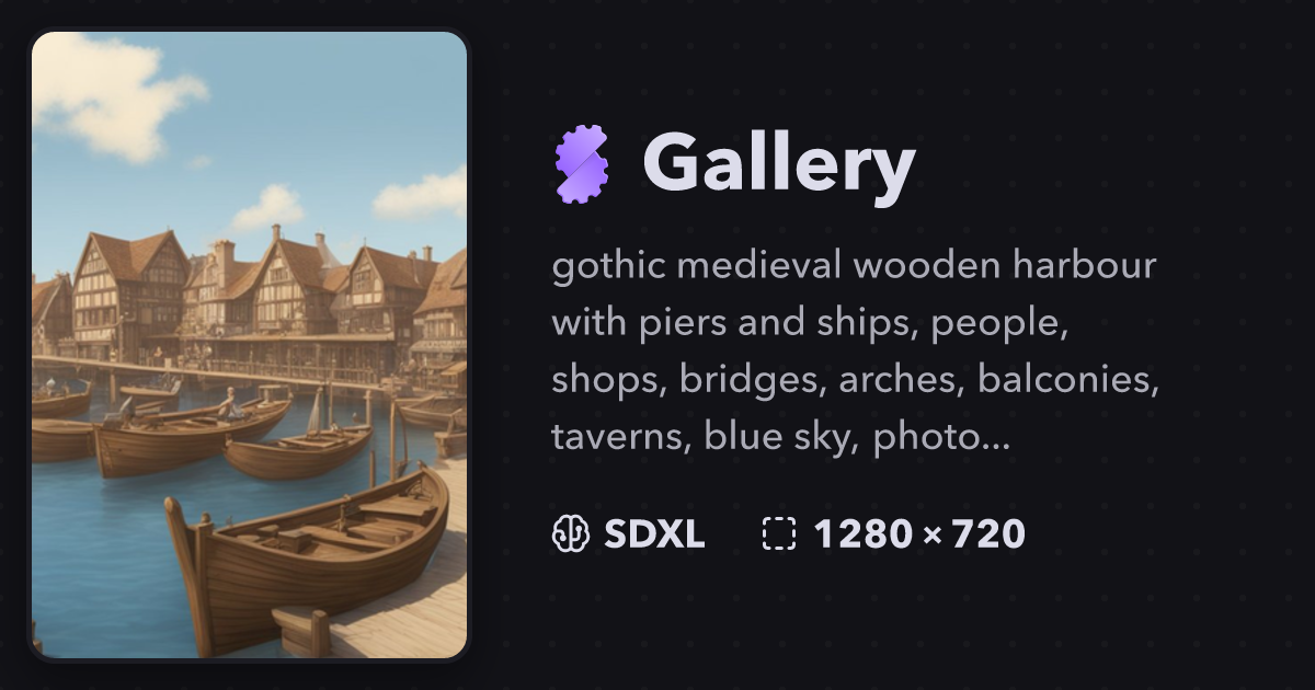 "gothic medieval wooden harbour with p..." | Gallery | Stablecog