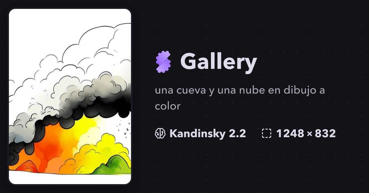 "una cueva y una nube en dibujo a color" | Gallery | Stablecog