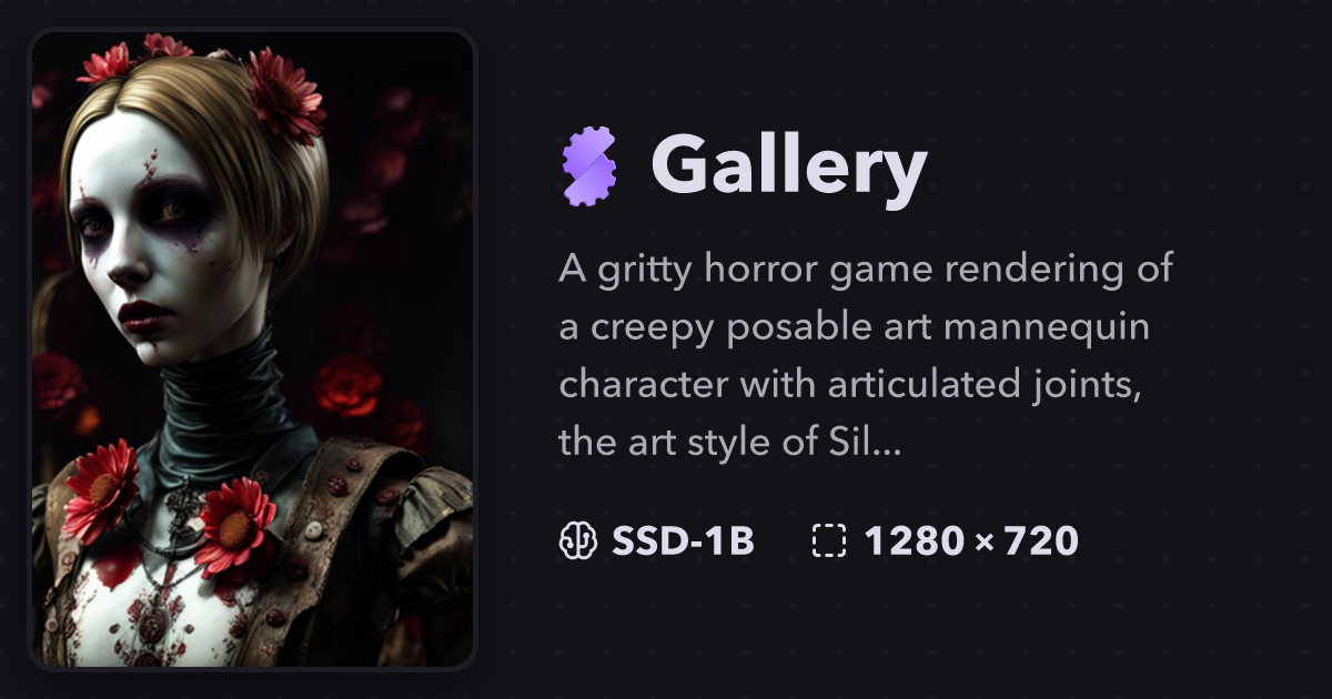 "A gritty horror game rendering of a c..." | Gallery | Stablecog