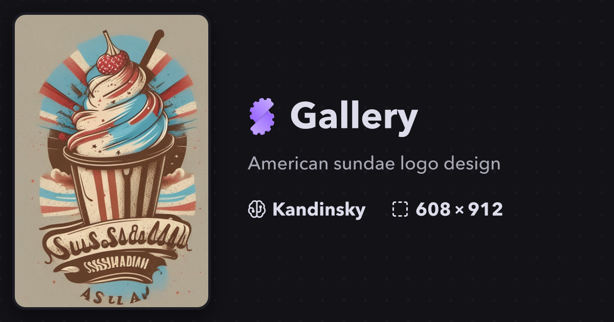 "American sundae logo design" | Gallery | Stablecog