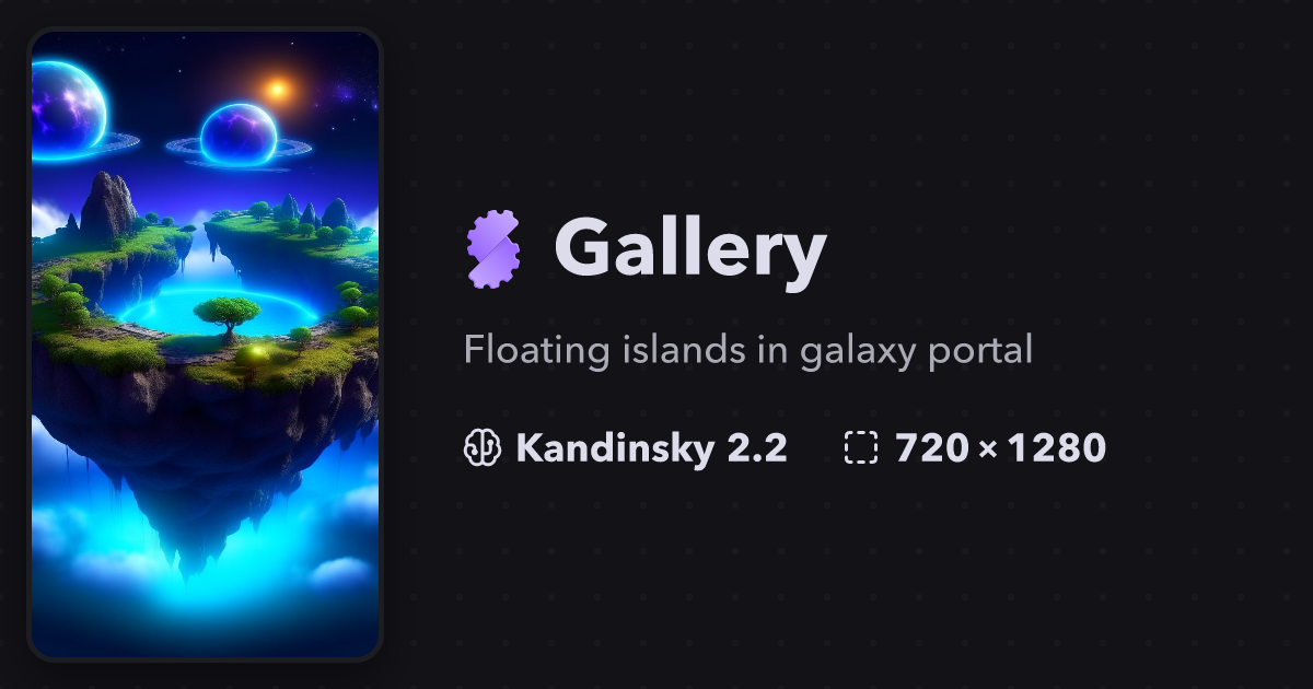 "Floating islands in galaxy portal" | Gallery | Stablecog