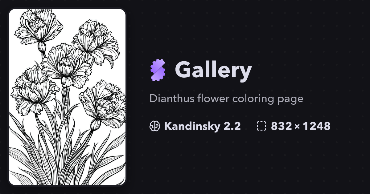 "Dianthus flower coloring page" | Gallery | Stablecog