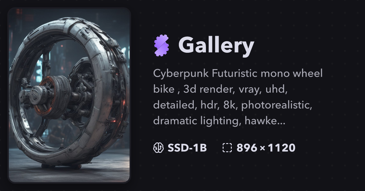 "Cyberpunk Futuristic mono wheel bike ..." | Gallery | Stablecog
