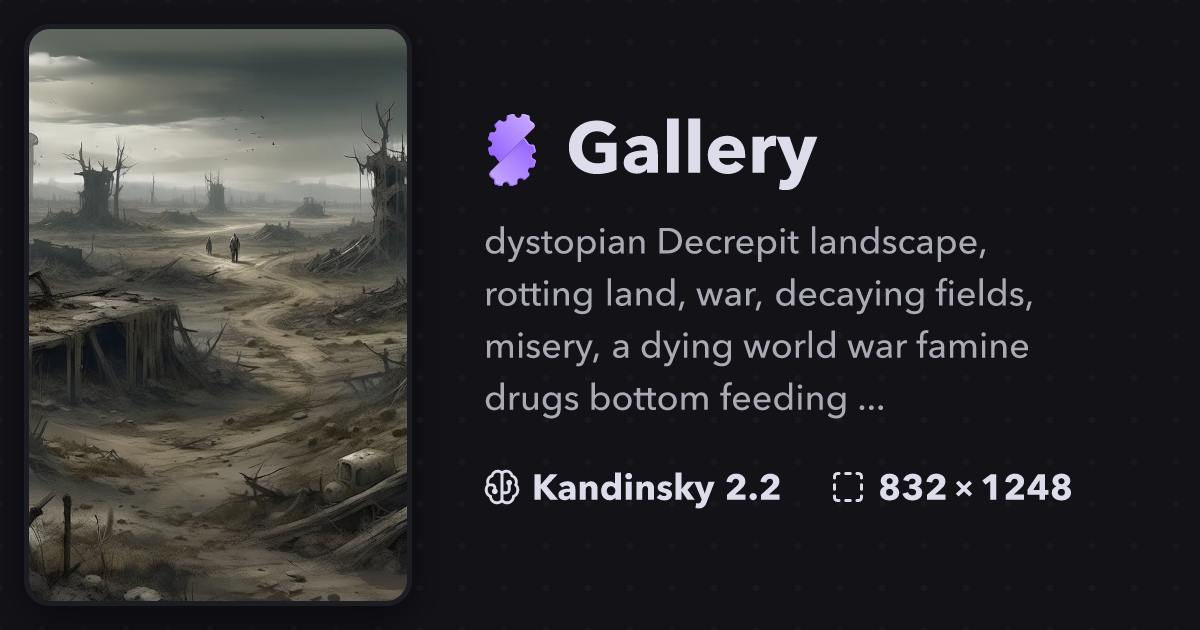 "dystopian Decrepit landscape, rotting..." | Gallery | Stablecog