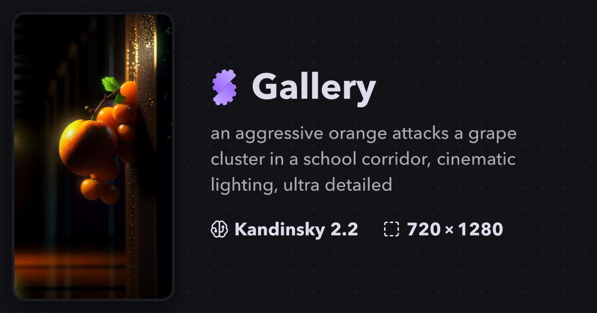 "an aggressive orange attacks a grape ..." | Gallery | Stablecog