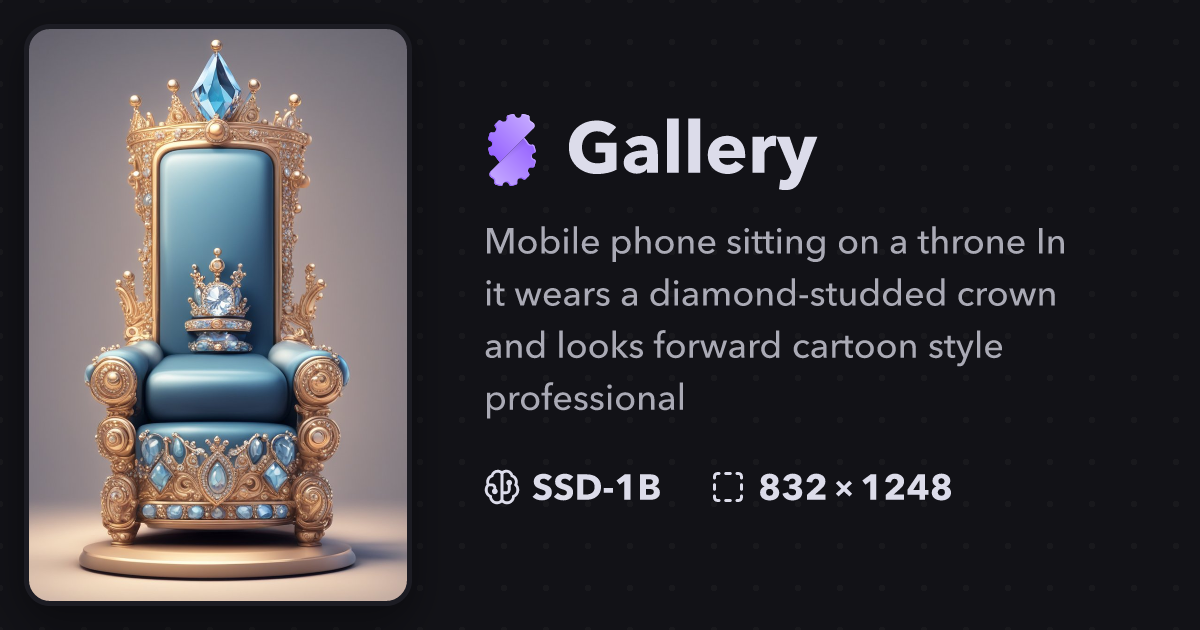 "Mobile phone sitting on a throne In i..." | Gallery | Stablecog