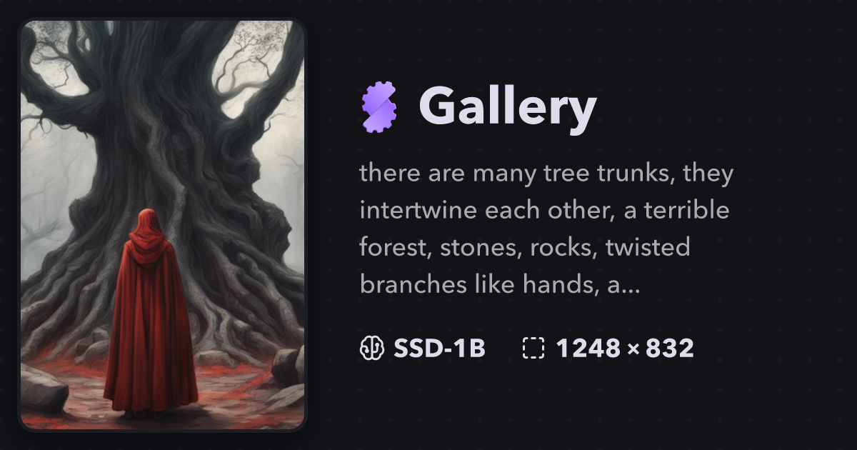 "there are many tree trunks, they inte..." | Gallery | Stablecog