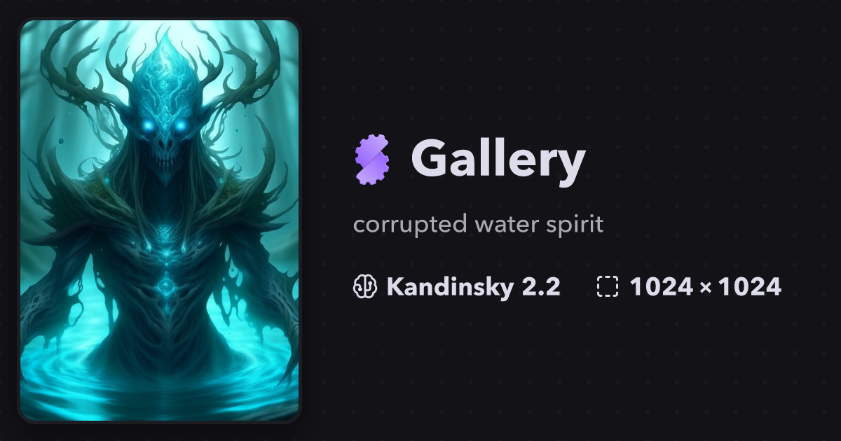 "corrupted water spirit" | Gallery | Stablecog