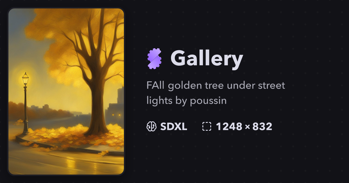 "FAll golden tree under street lights ..." | Gallery | Stablecog