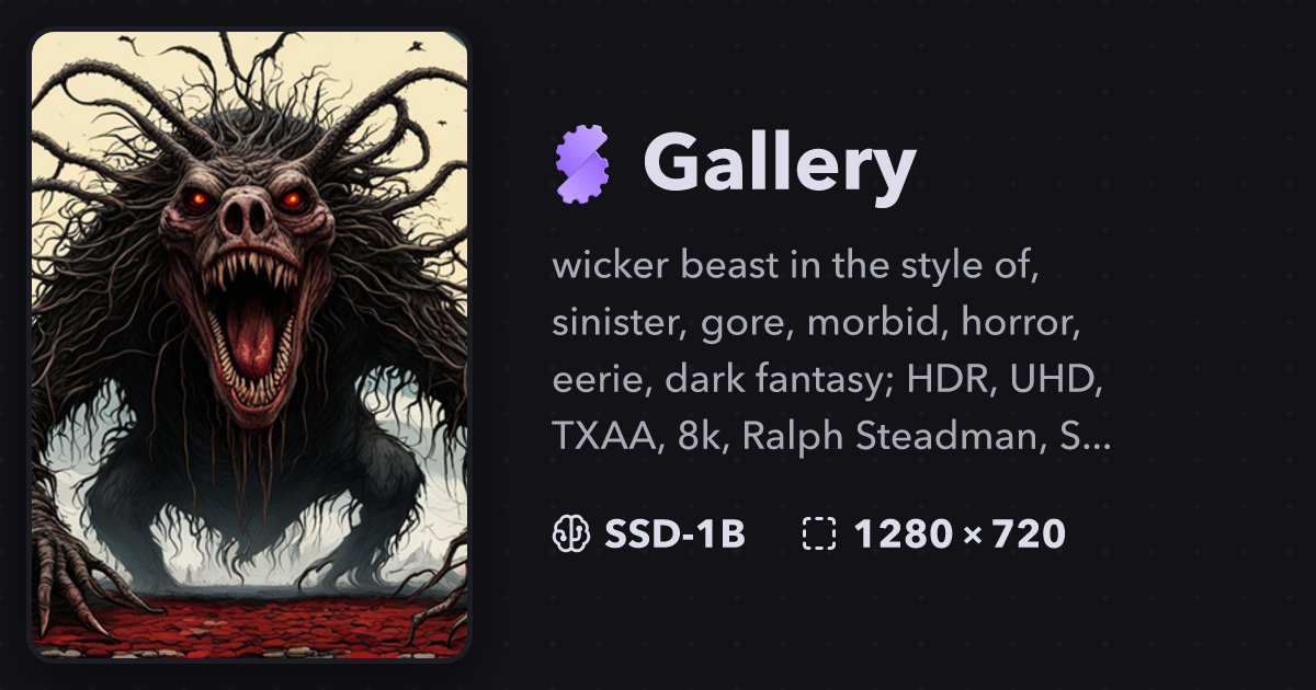 Wicker beast in the style of, sinister, gore, morb... | Gallery