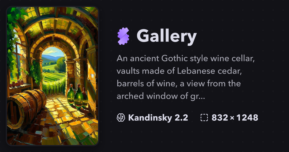 "An ancient Gothic style wine cellar, ..." | Gallery | Stablecog