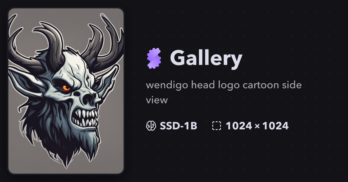"wendigo head logo cartoon side view" | Gallery | Stablecog