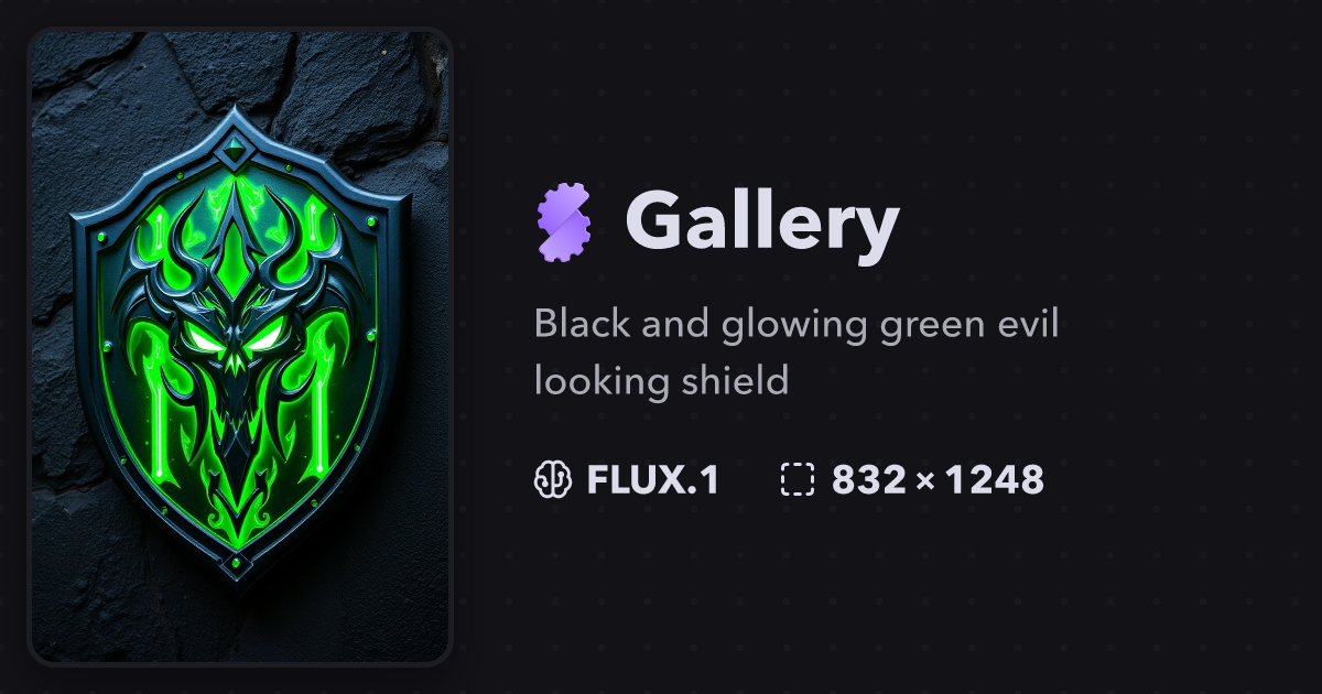 "Black and glowing green evil looking ..." | Gallery | Stablecog