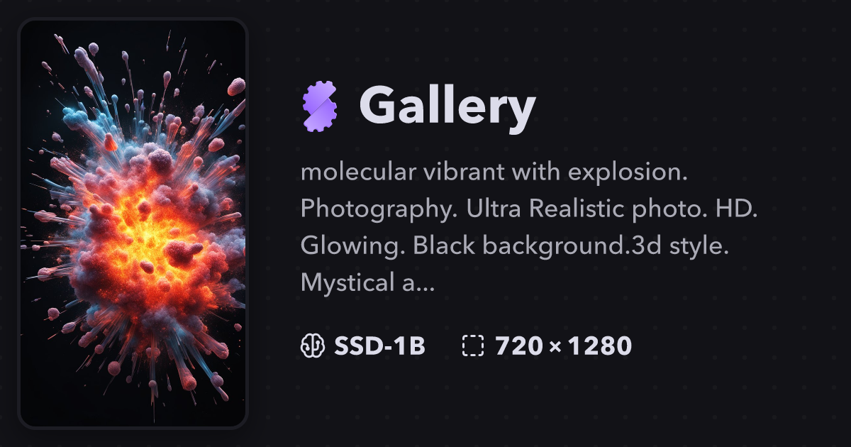 "molecular vibrant with explosion. Pho..." | Gallery | Stablecog