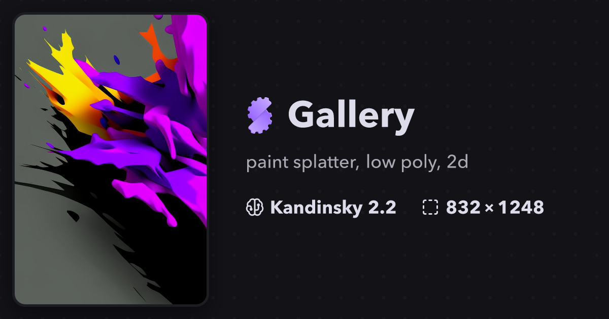 "paint splatter, low poly, 2d" | Gallery | Stablecog