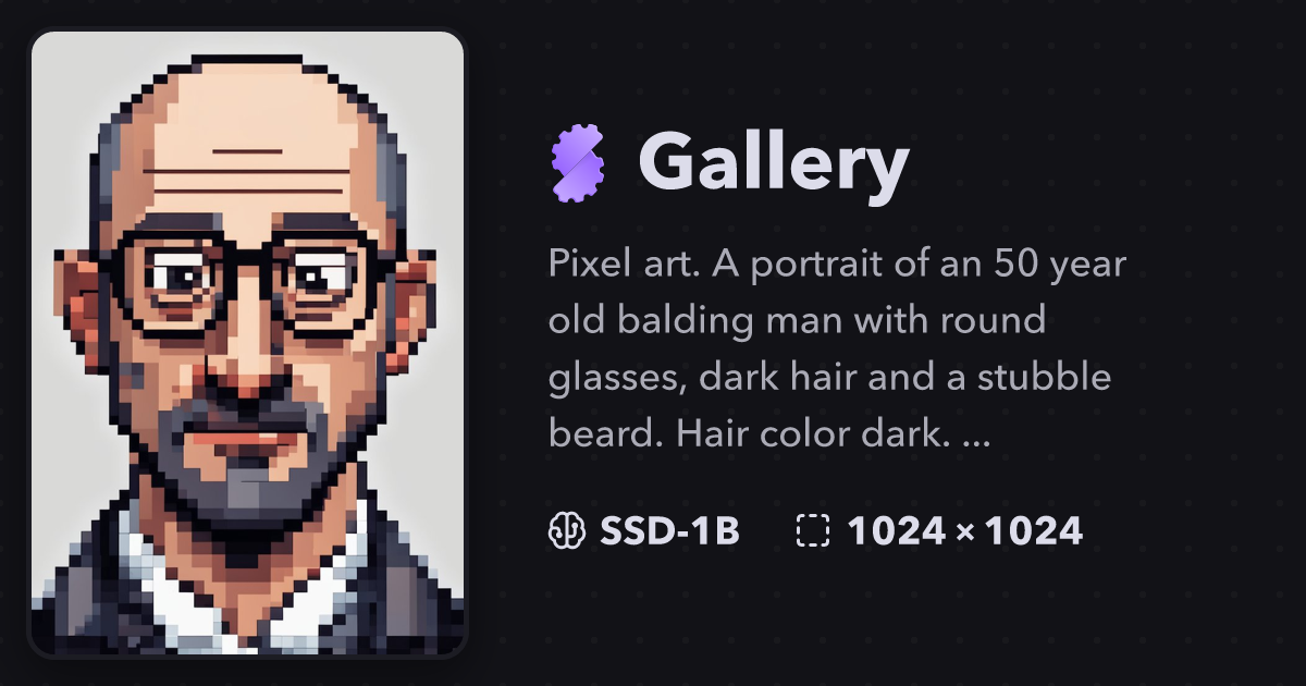 "Pixel art. A portrait of an 50 year o..." | Gallery | Stablecog