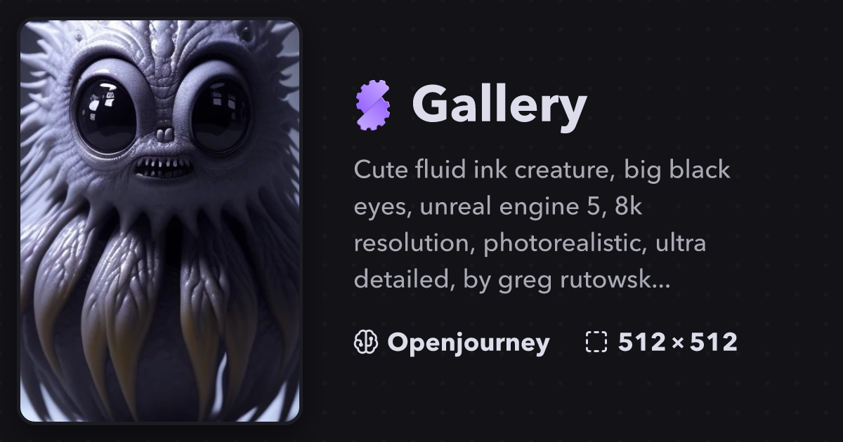 "Cute fluid ink creature, big black ey..." | Gallery | Stablecog